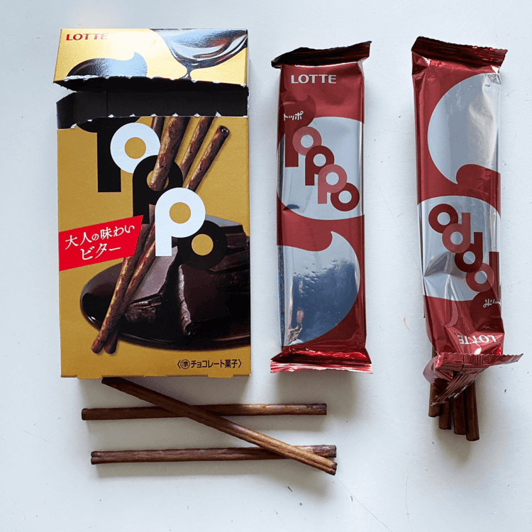 Product Review: LOTTE – Toppo: Milk Chocolate, Bitter Dark Chocolate ...